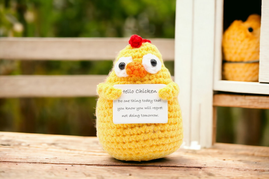 Hello Chicken Brave Positive Potato, Emotional Support Crochet Pickle ...