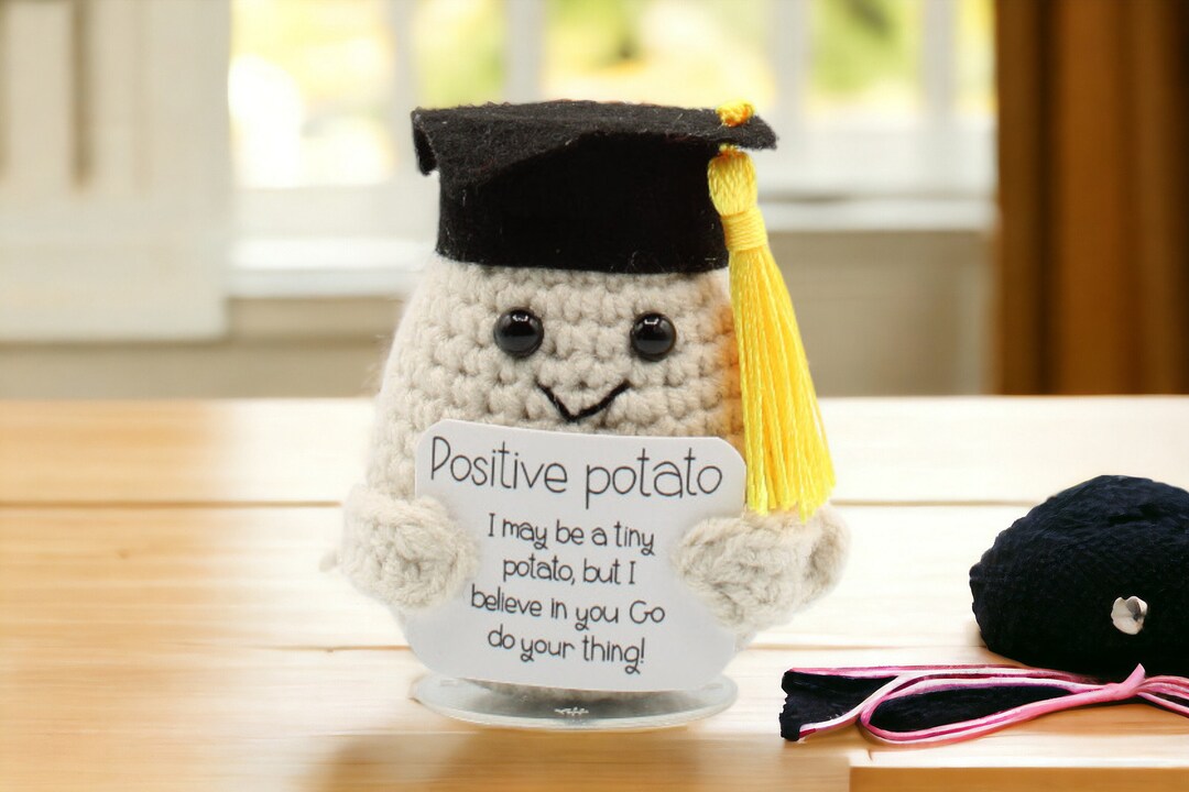 Graduation Positive Potato With Stand, Cheer Up, Thinking of You ...