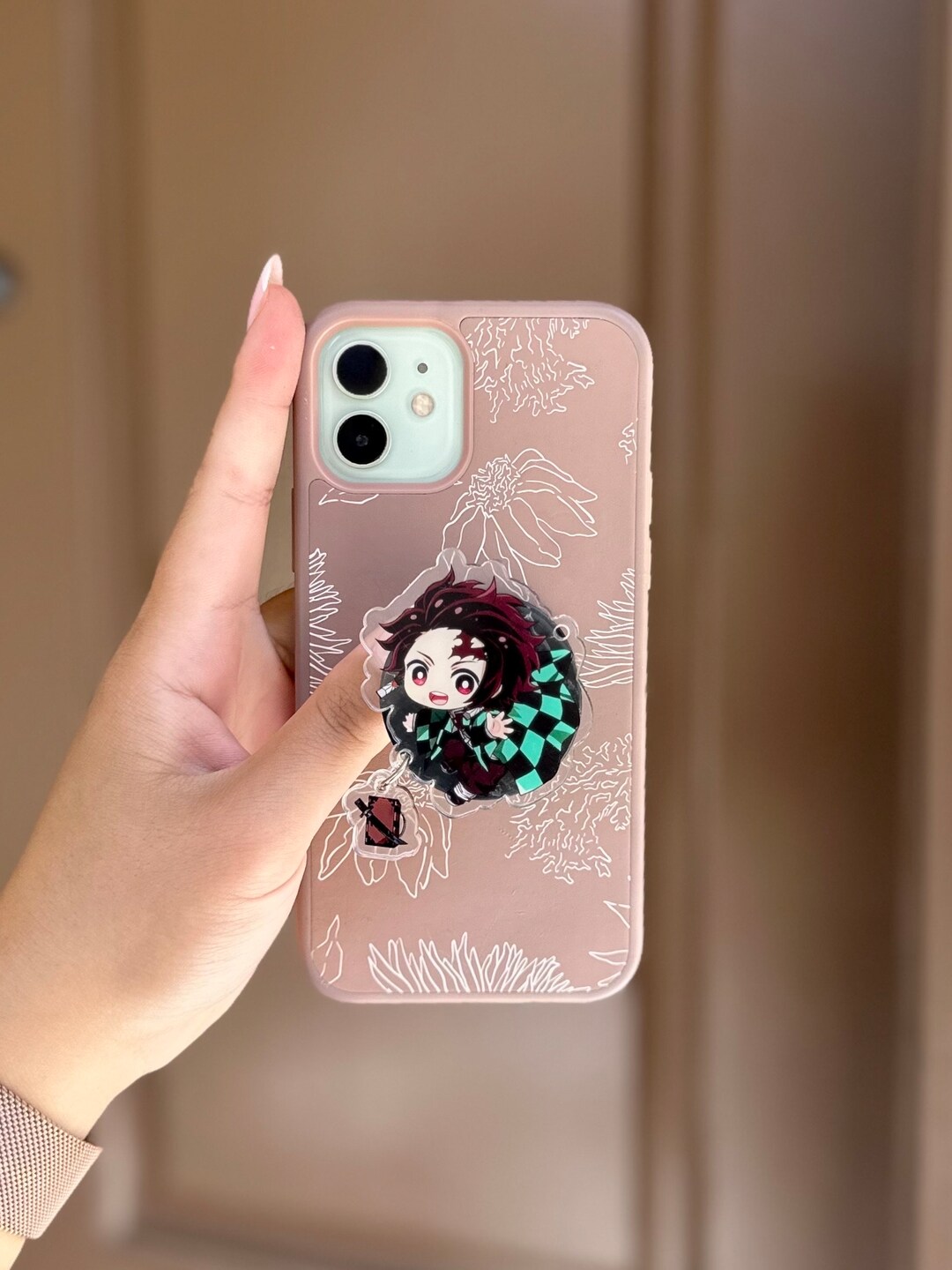 2 Cute Anime Phone Grip, Slayer Anime, Kawaii, Demon Anime - Etsy