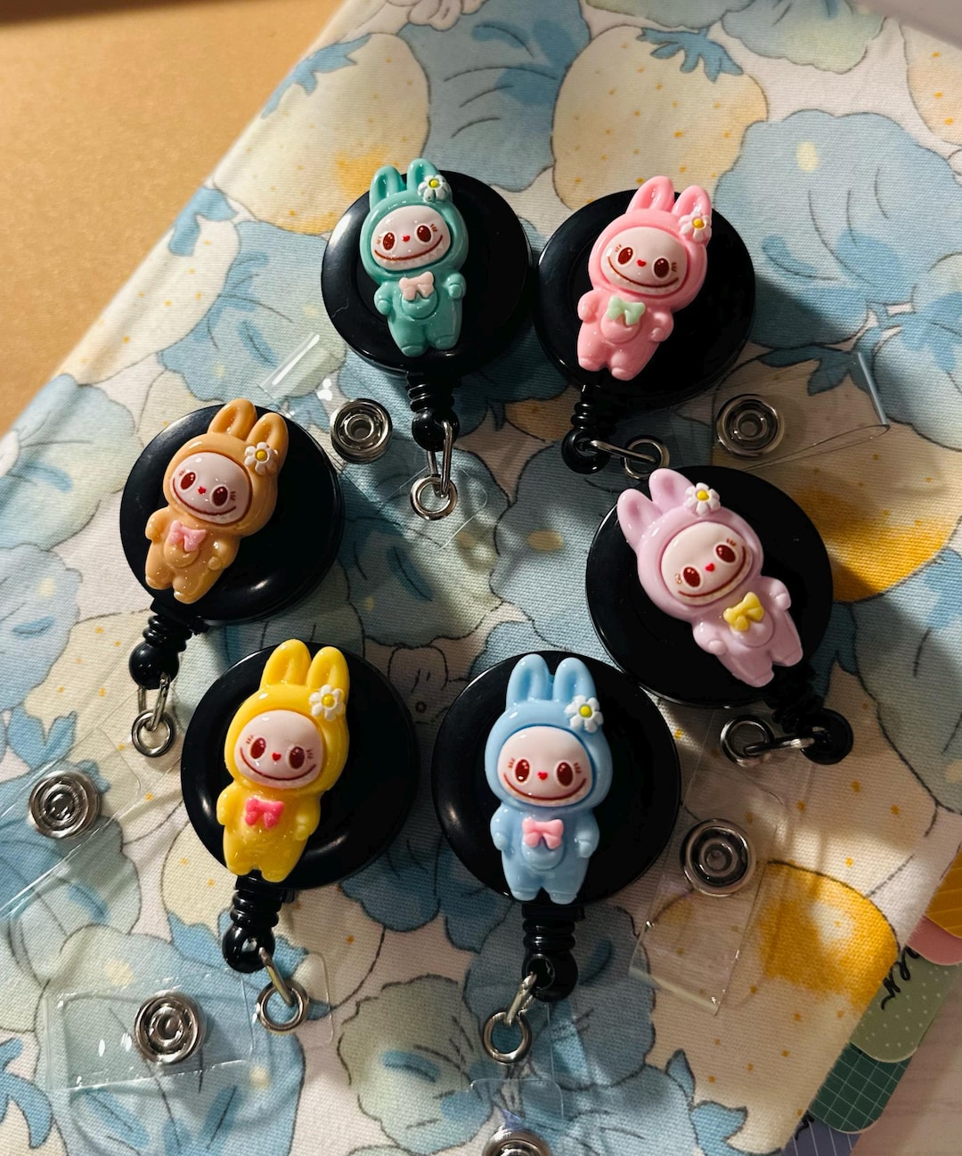 Labubu Badge Reel – Kawaii Monster ID Holder, Cute Elf Nurse Gift ...