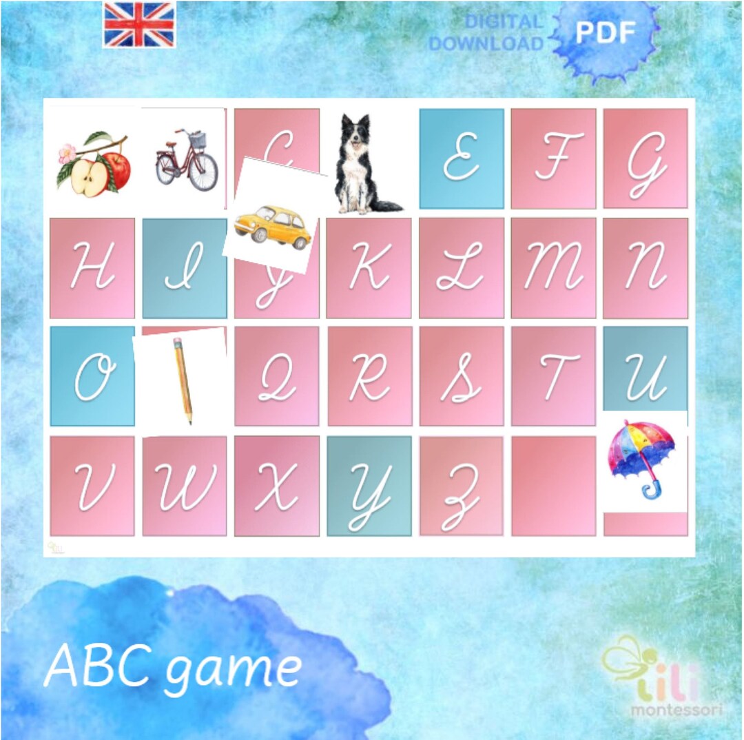 ABC GAME ⁕ Alphabet Match Game⁕ Language Material⁕ Printable ⁕phonemic ...