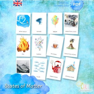 STATES OF MATTER ⁕science⁕simple Classification⁕montessori Printable ...