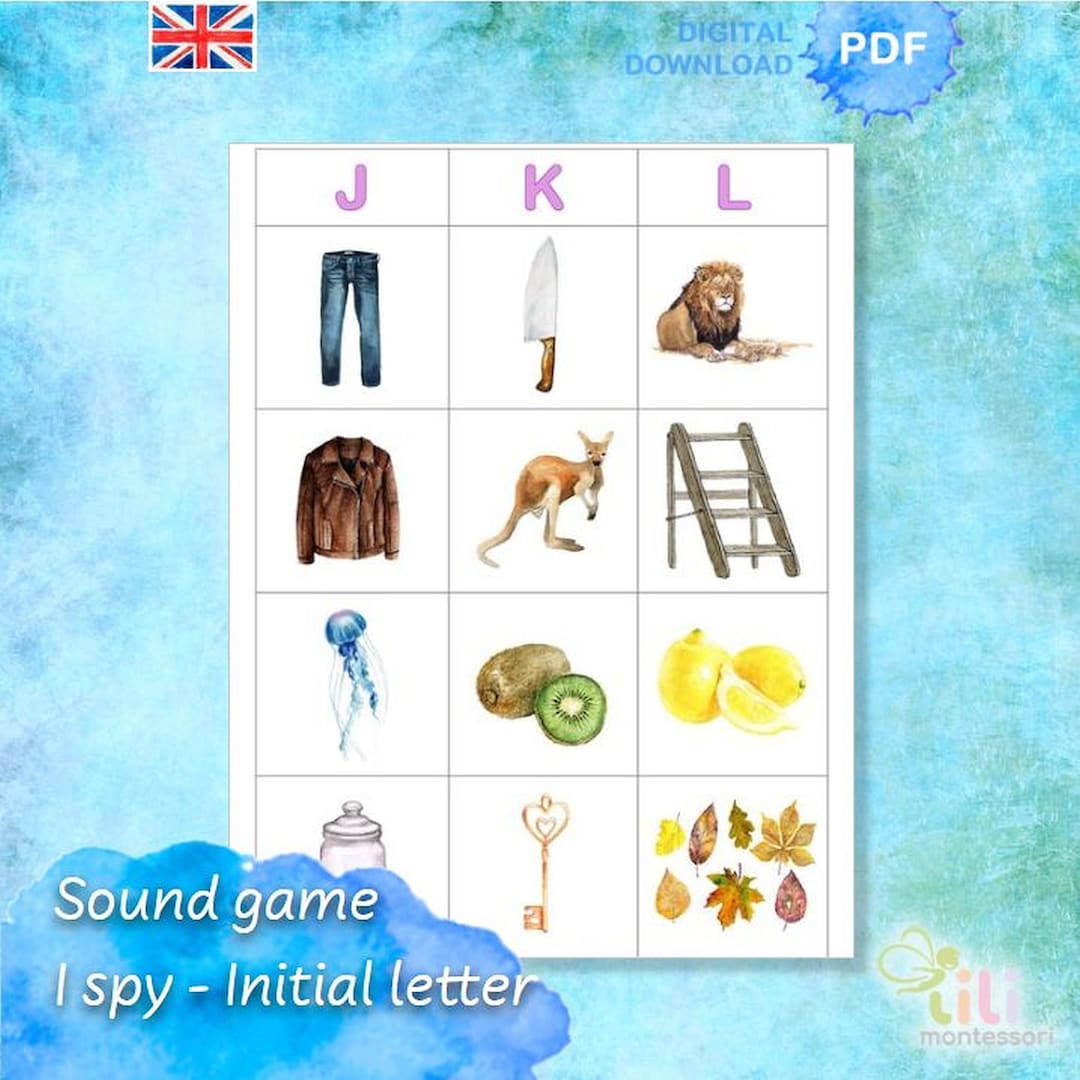 SOUND GAME - Initial Sound ⁕ I Spy ⁕ Montessori Material⁕ Language ...