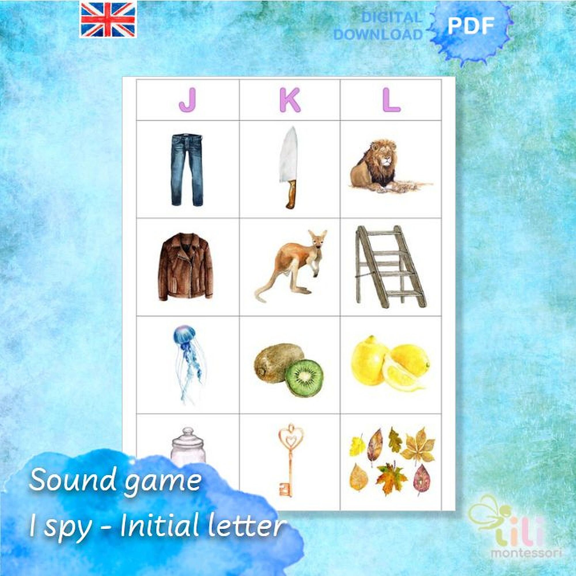 SOUND GAME Initial Sound I Spy Montessori Material Language Material ...