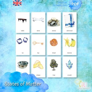 STATES OF MATTER ⁕science⁕simple Classification⁕montessori Printable ...
