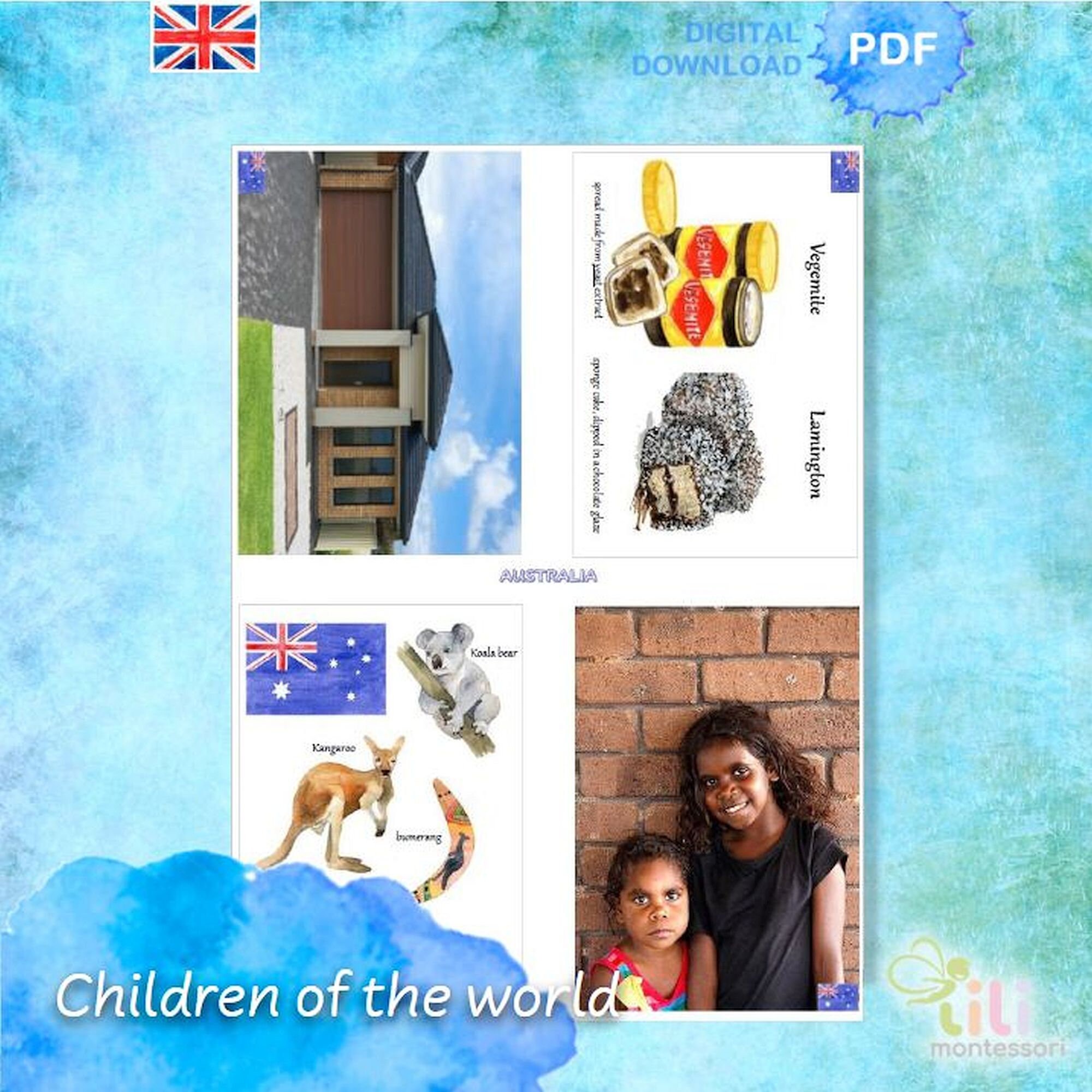 CHILDREN of THE WORLD ⁕montessori Printable Material⁕ Geography ...