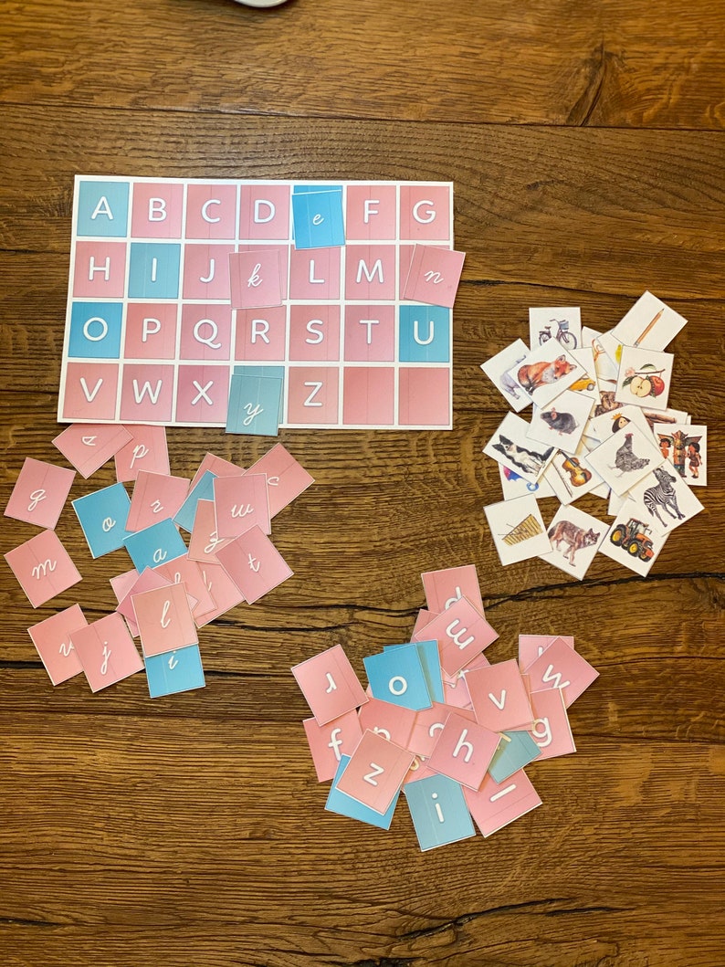 ABC GAME Alphabet Match Game Language Material Printable - Etsy