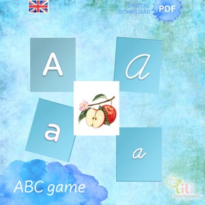 ABC GAME ⁕ Alphabet Match Game⁕ Language Material⁕ Printable ⁕phonemic ...