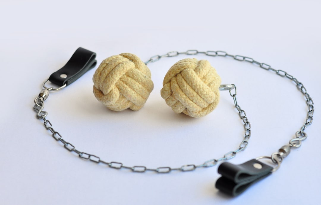 Small Monkey Fist Fire Poi: Kevlar Contact Poi With Chain - Etsy
