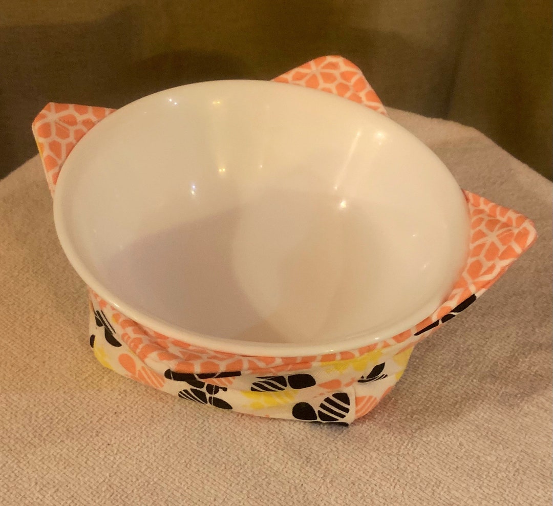 Handmade Bumble Bee Bowl Cozy - Cotton Potholder, Eco-friendly, Kitchen ...