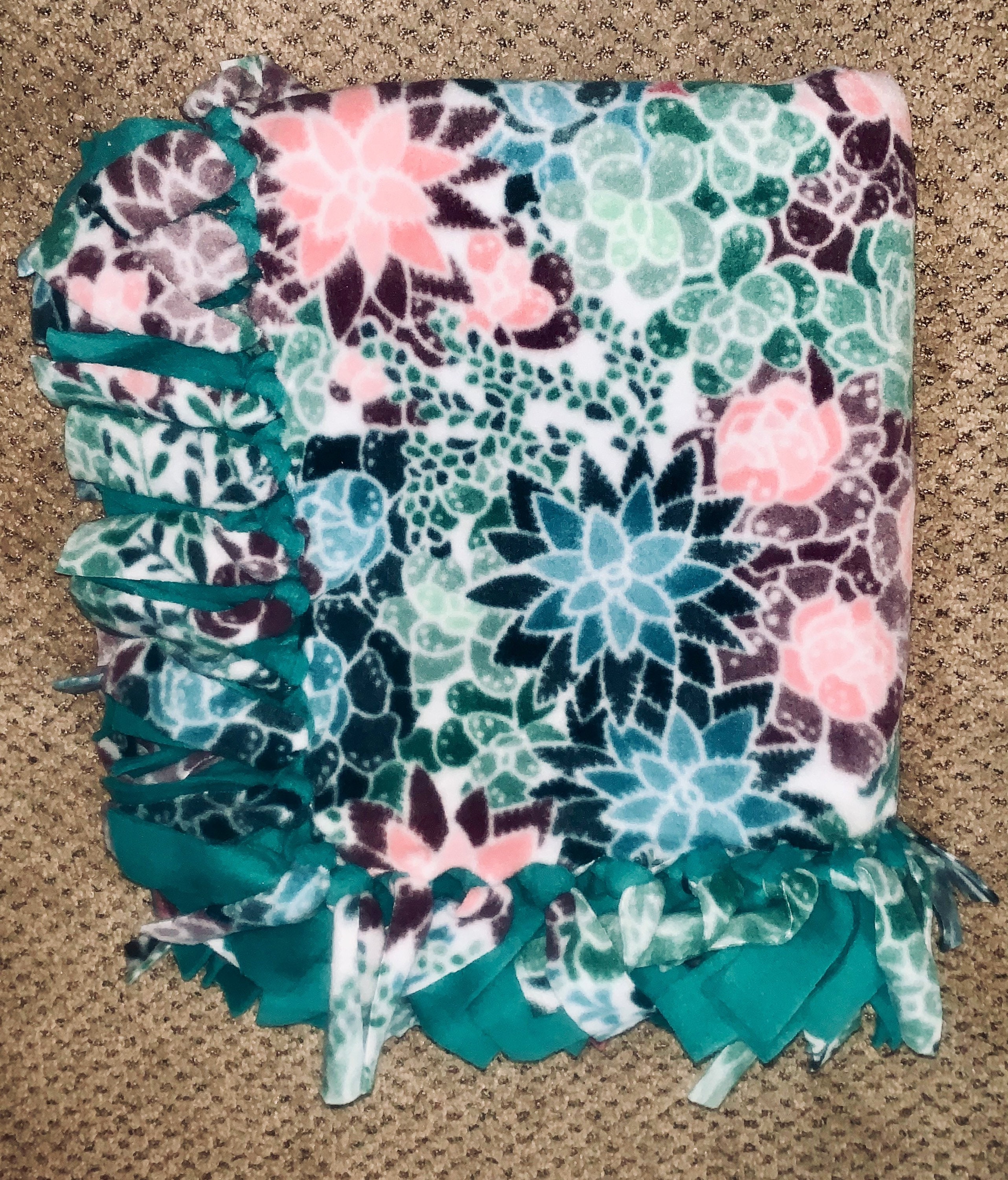Floral Print Throw Blanket, Floral Print Fleece Blanket, Tropical ...
