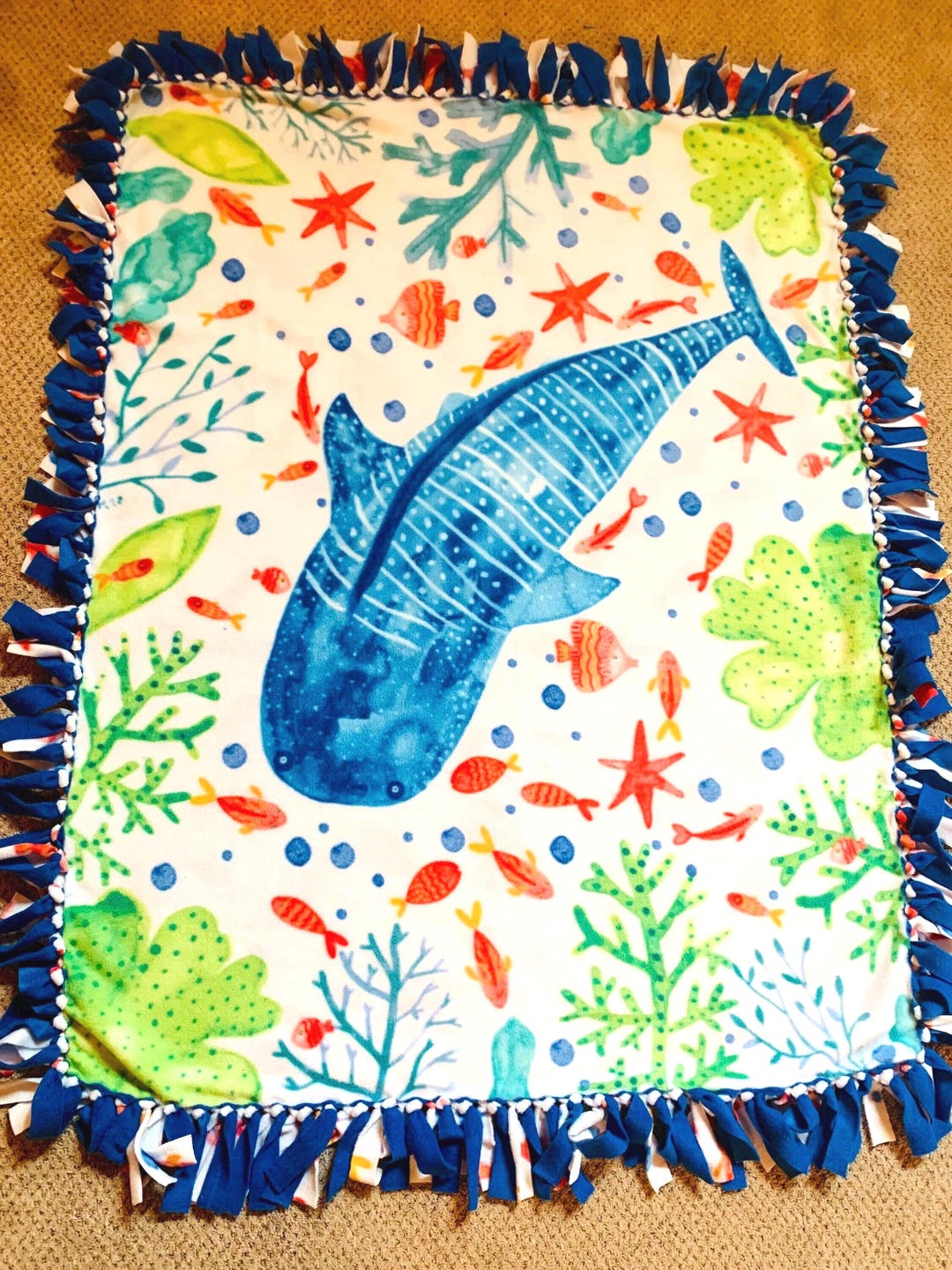 Under the Sea Throw Blanket – Tropical Fish-inspired Cozy Comfort - Etsy