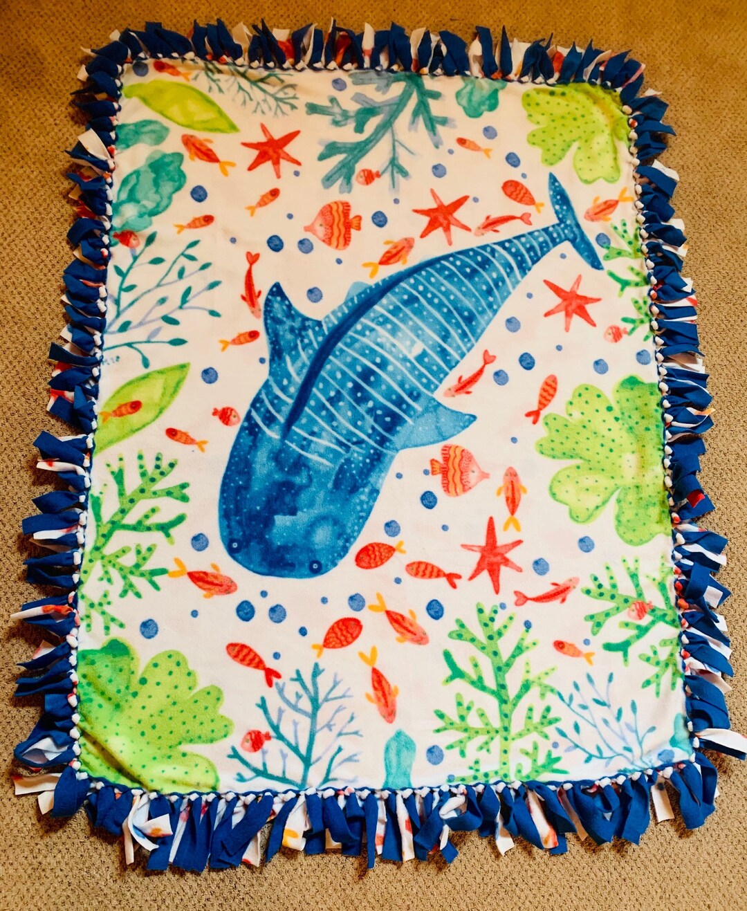 Under the Sea Throw, Tropical Fish Blanket, Under the Sea Blanket ...