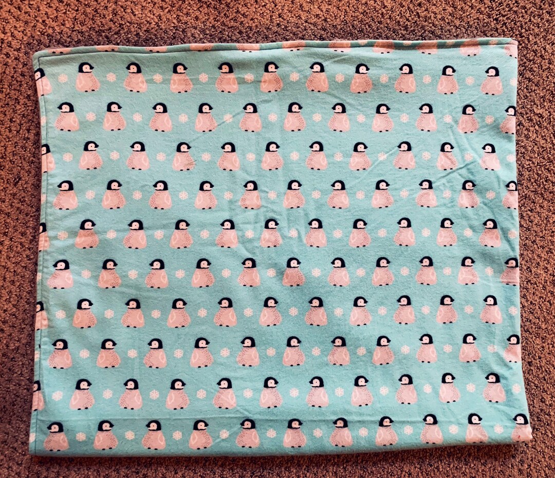 Penguin Minky Blanket, Penguin Baby Blanket, Baby Shower Gift, Penguin ...