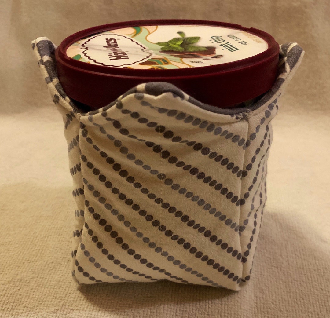 Handmade Ice Cream Pint Cozy: Cotton Dessert Container Holder - Etsy