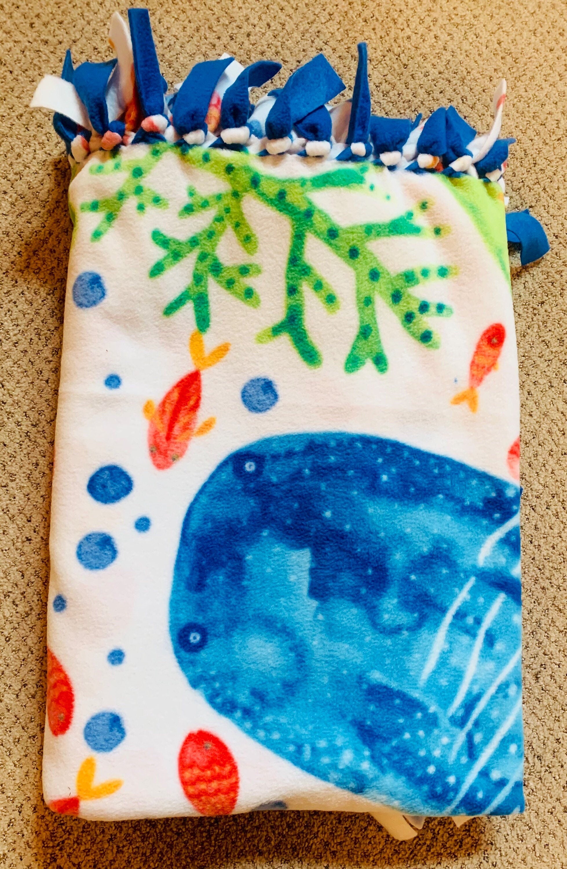 Under the Sea Throw, Tropical Fish Blanket, Under the Sea Blanket ...