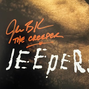Jonathan Breck Autograph Signed JEEPERS CREEPERS 11x17 Movie Poster ...