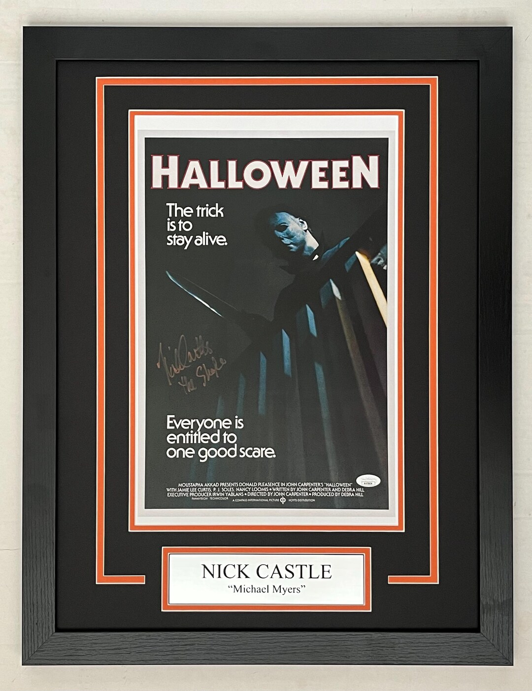 Nick Castle Autograph Signed HALLOWEEN 11x17 Movie Poster Framed ...