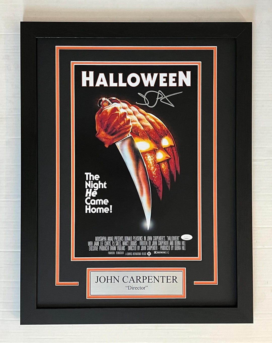 John Carpenter Autograph Signed HALLOWEEN 11x17 Movie Poster Framed ...