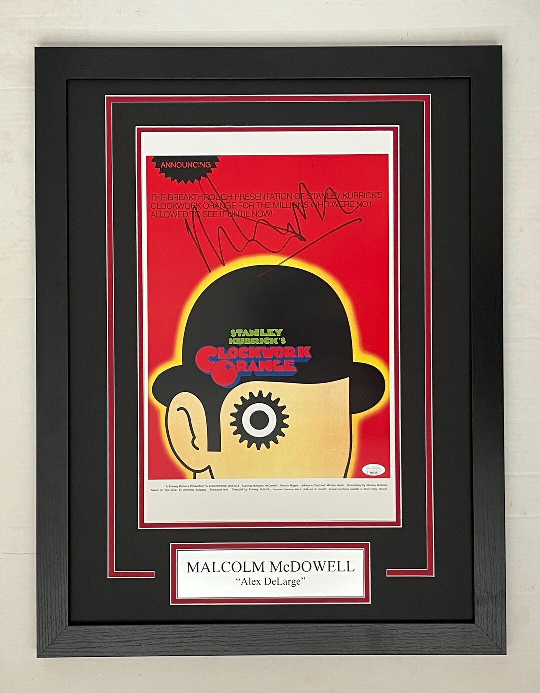 Malcolm Mcdowell Autograph Signed Clockwork Orange 11x17 Movie Framed ...