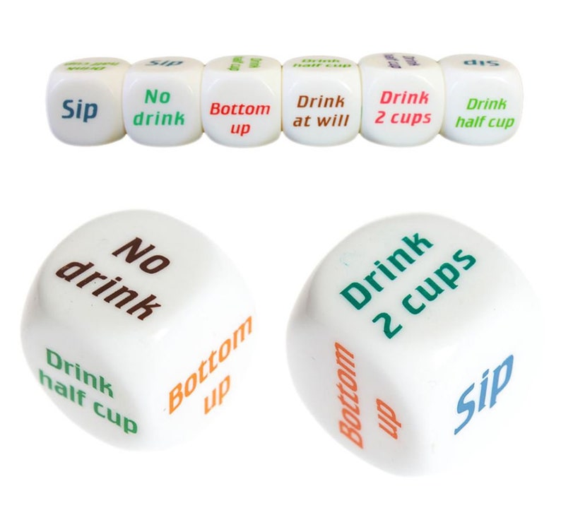 1pcs English Drinking Dice Games Adult Bar Party Pub Hen Party Stag ...