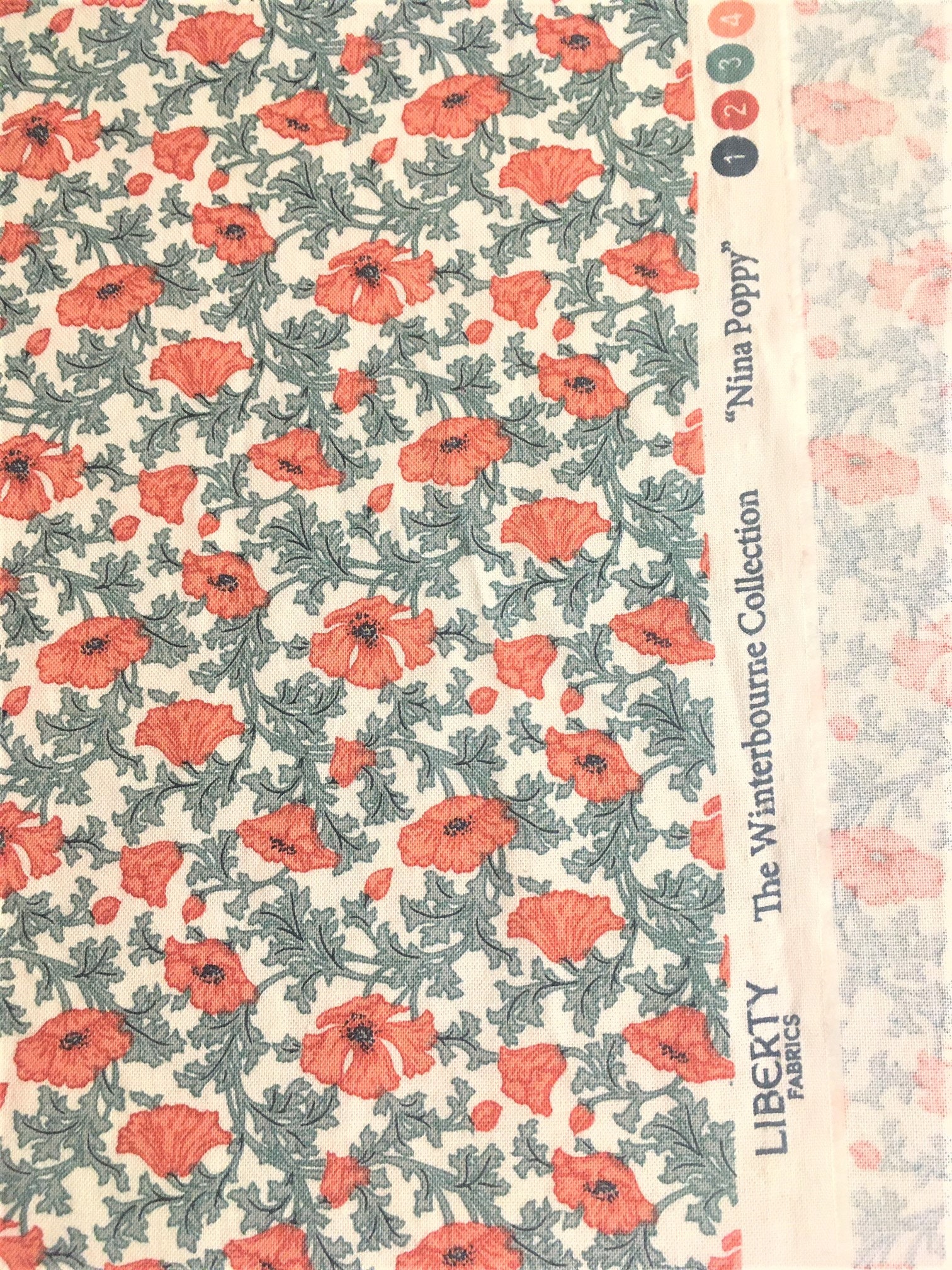Liberty The Winterbourne Collection Nina Poppy coton doux - Etsy France