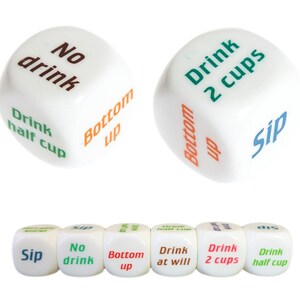 1pcs English Drinking Dice Games Adult Bar Party Pub Hen Party Stag ...