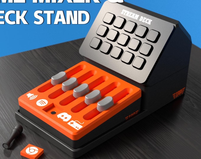 PC Audio Mixer and Stream Deck Stand | Streamdeck | Deej | Elgato ...