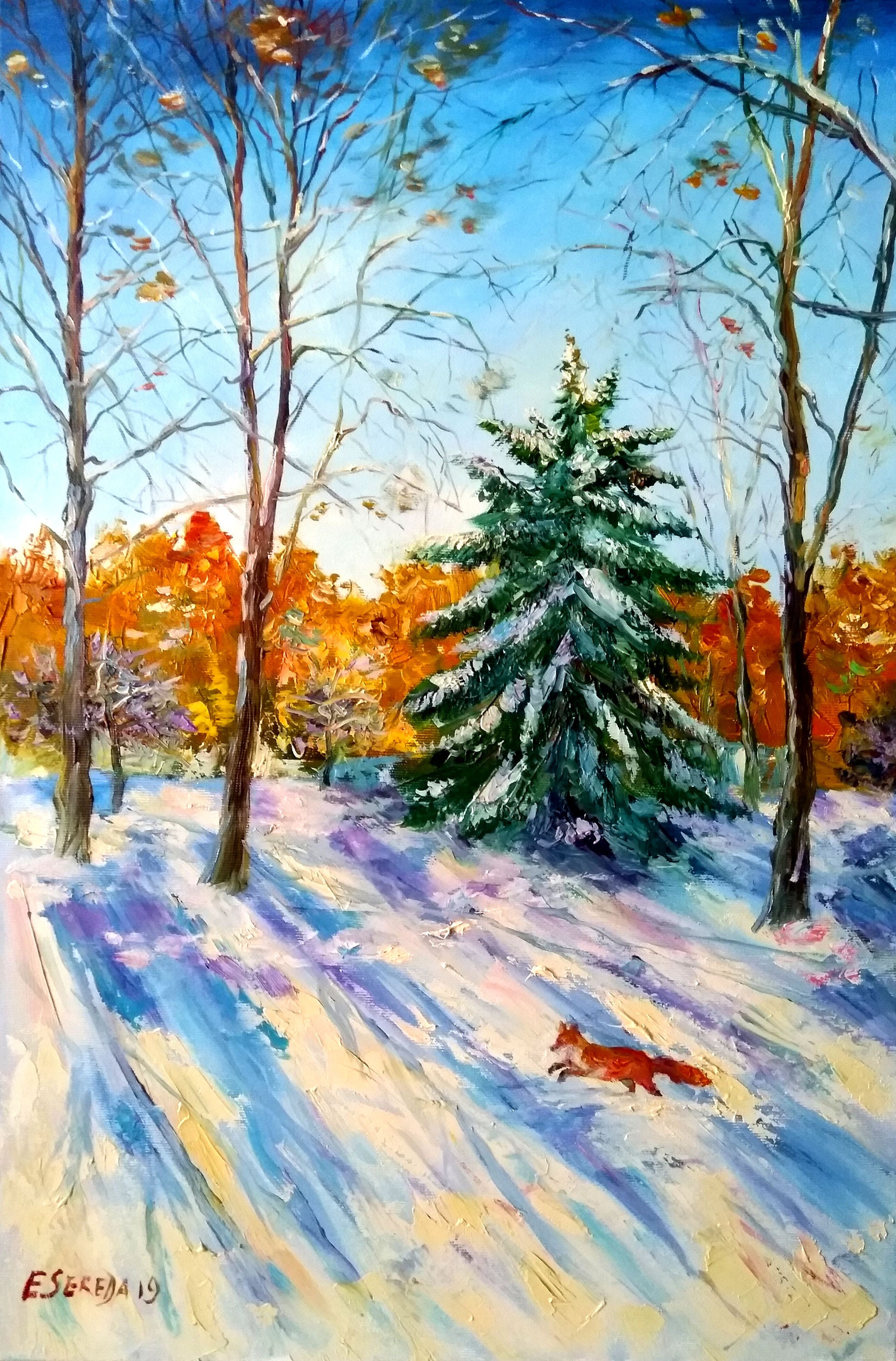Nature Snow Oil Paintings