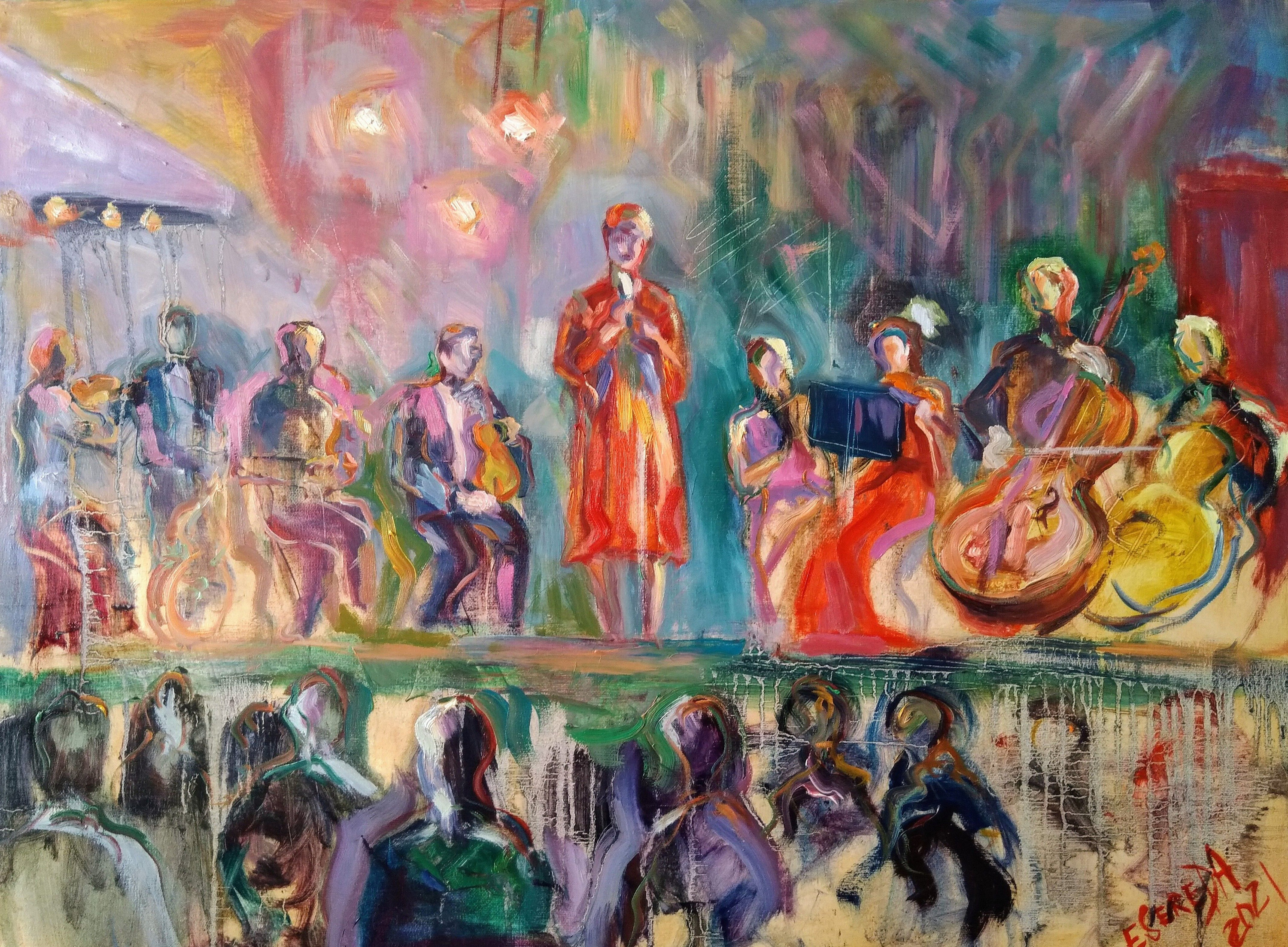 Sounds of Music Classical Music Concert Musicians on Stage Viewers ...