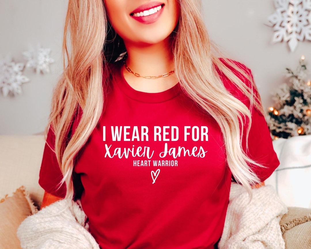 I Wear Red Heart Warrior CHD Surgery Gift Open Heart Surgery Gift Heart ...