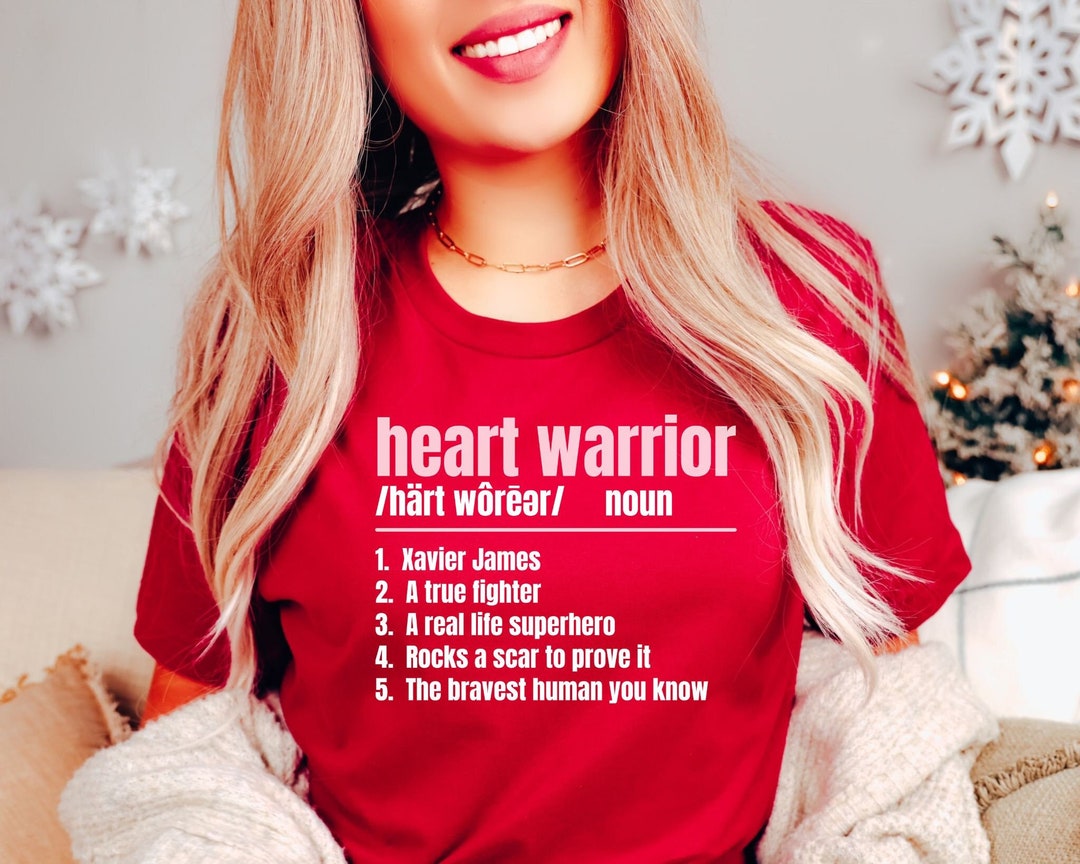 Personalized Heart Warrior Shirt Heart Warrior CHD Surgery Gift Open ...