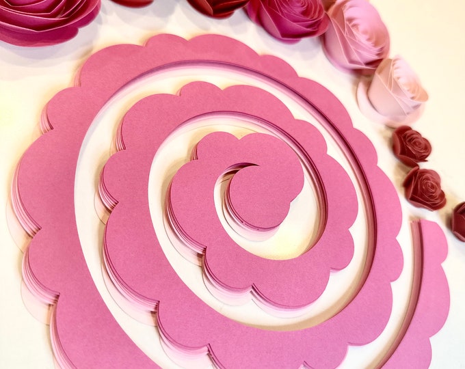 Flower Party Unrolled Paper Pre Cut Paper Flower Unrolled Paper Flower ...