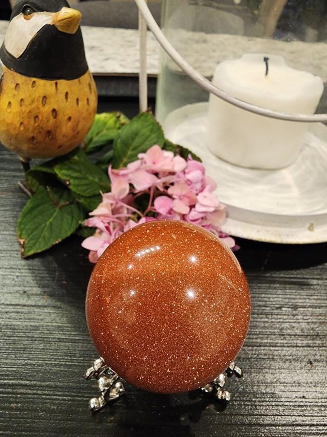 Stunning Peach Sunstone Sphere/sunstone/ Crystals / Chakra Stones ...