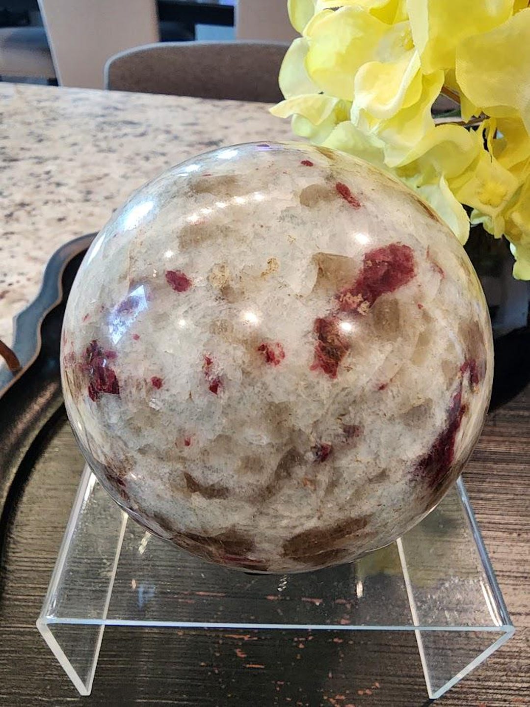 Beautiful Large Pink Tourmaline Sphere/ Pink Tourmaline / Crystals ...