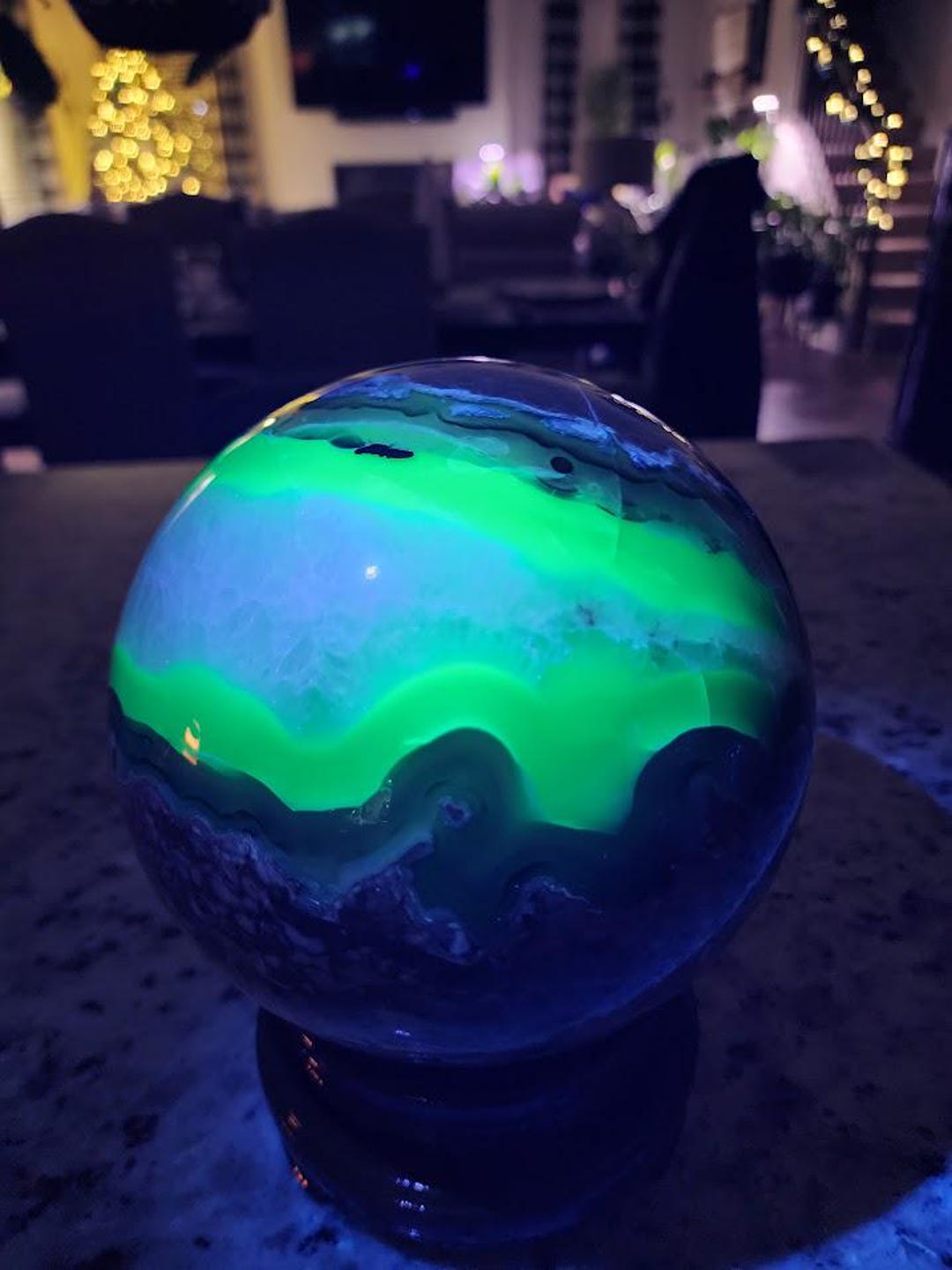 Extra LARGE VOLCANO AGATE Sphere / Uv Reactive / Crystals / Chakra ...