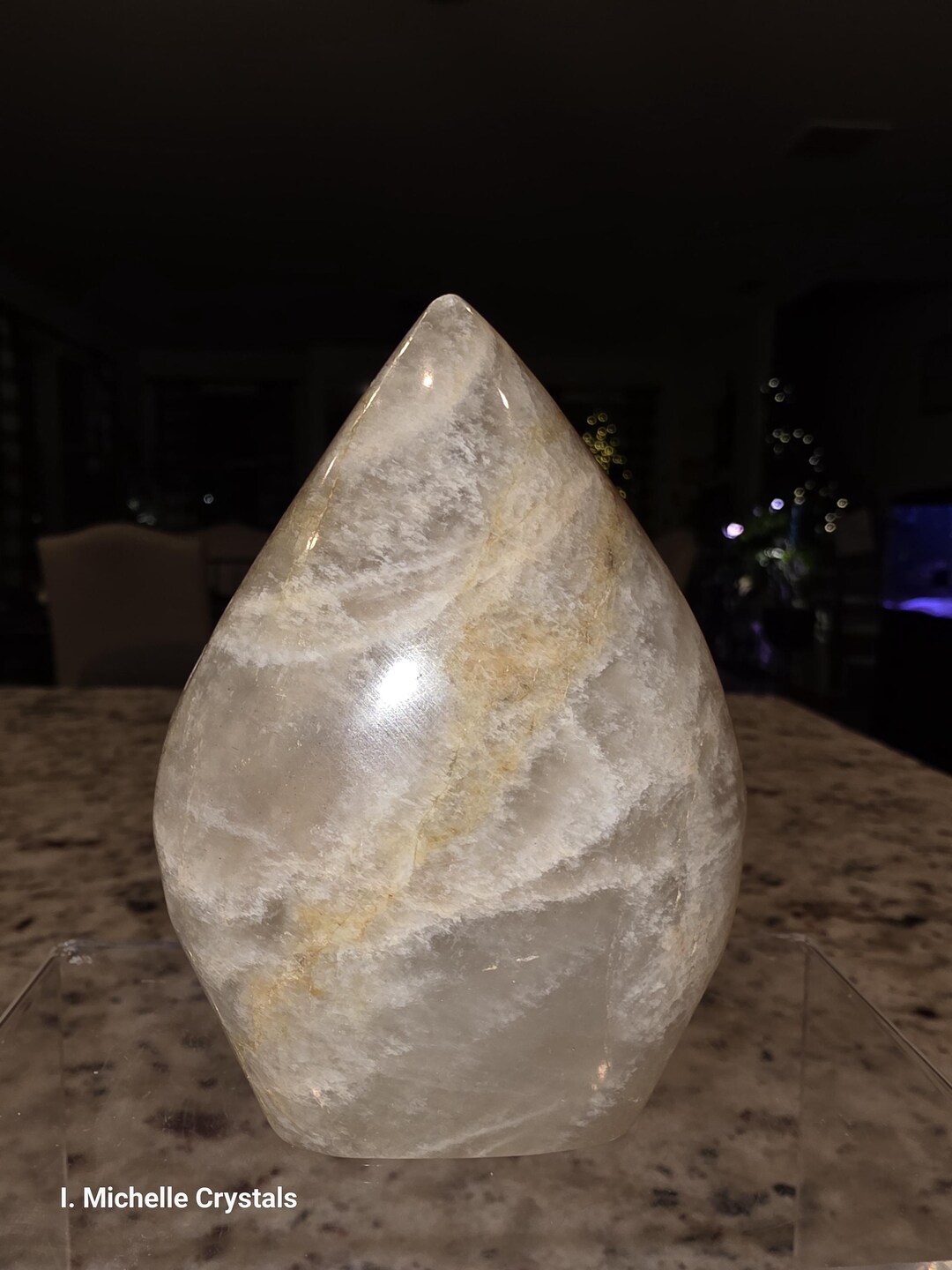 Rare Beautiful White Moonstone Teardrop/moonstone Sphere/ Moonstone ...