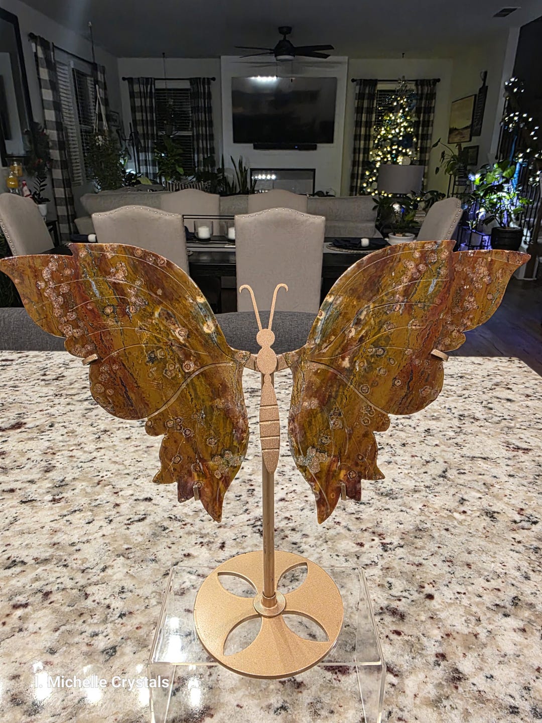 Ocean Jasper Butterfly Wings Set - Large Crystal Display - Etsy