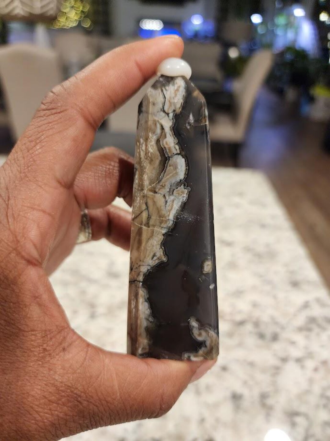 Beautiful VOLCANO AGATE Tower / Uv Reactive / Crystals / Chakra Stones ...