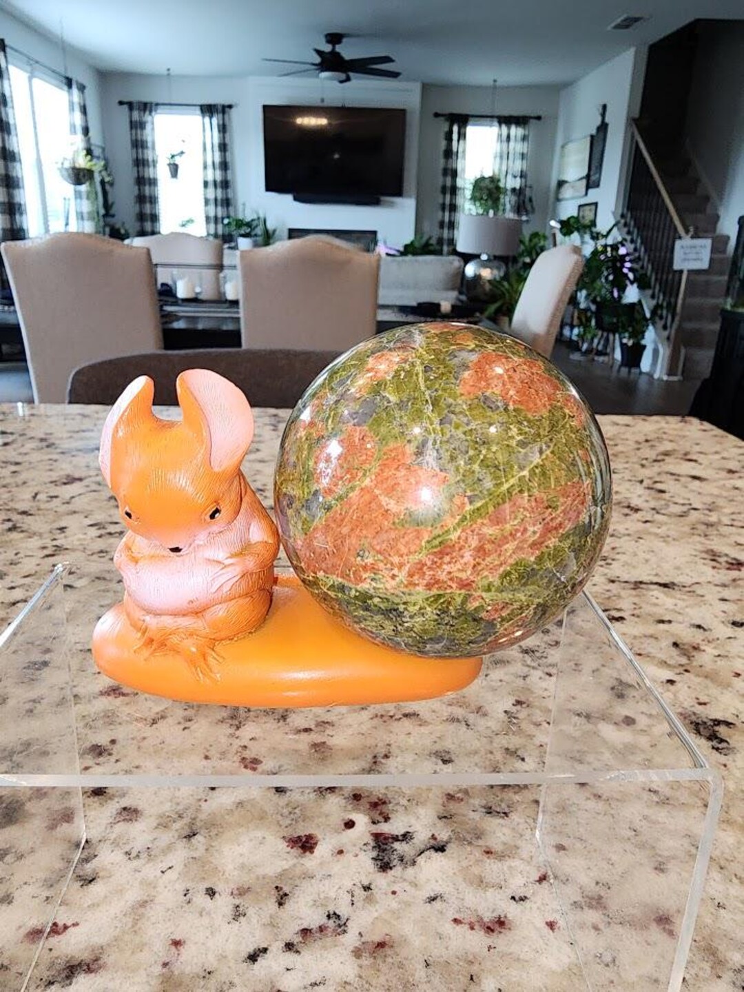 Unakite Jasper Sphere/ Unakite Sphere/ Chakra / Chakra Stones / Crystal ...