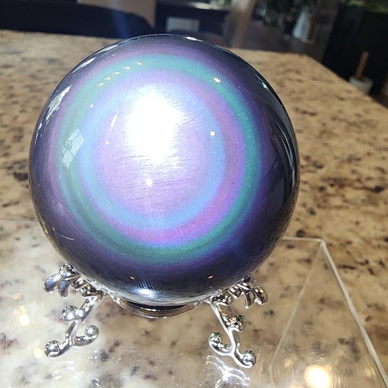 Obsidian Sphere - Etsy