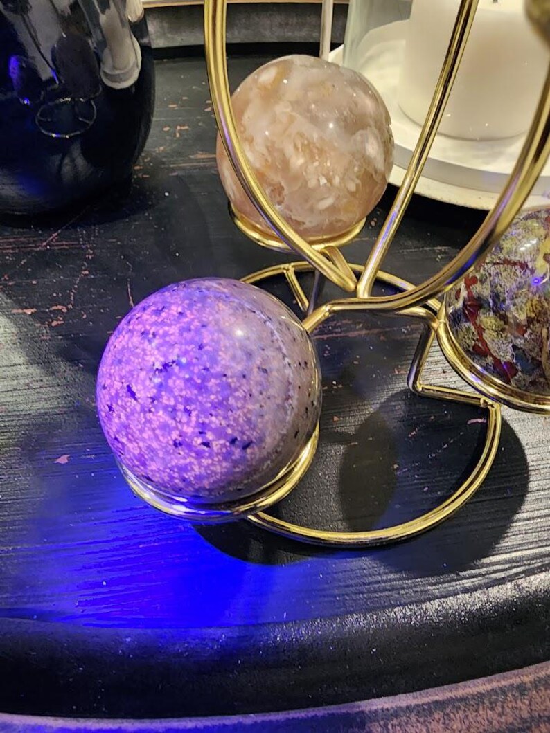 Stunning Sphere Collection With Stand / Crystal Collection/ Crystals / Chakra Stones / Volcano ...