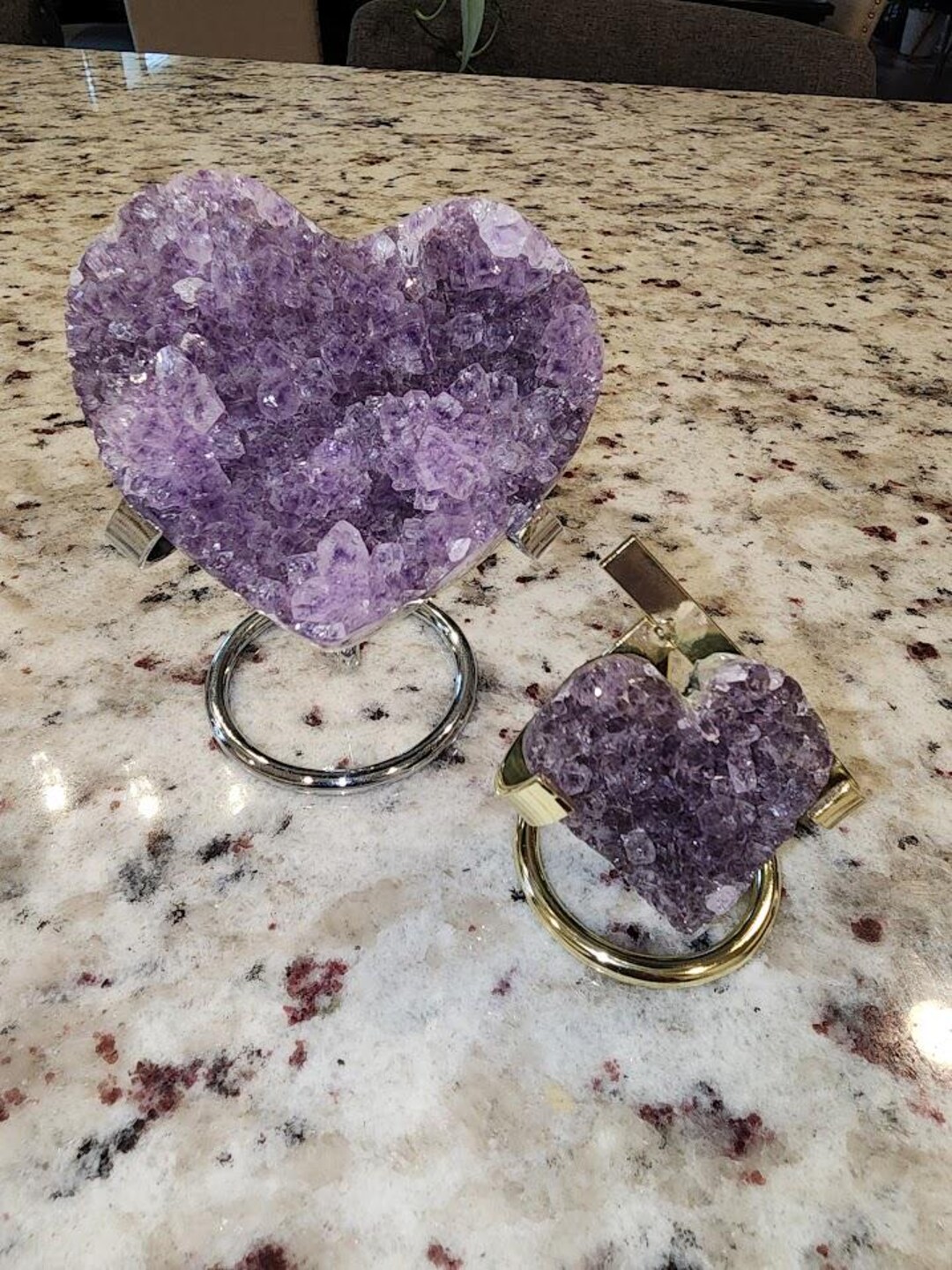 PURPLE Amythest Heart/ Amethyst / Crystals / Chakra Stones / Amethyst ...