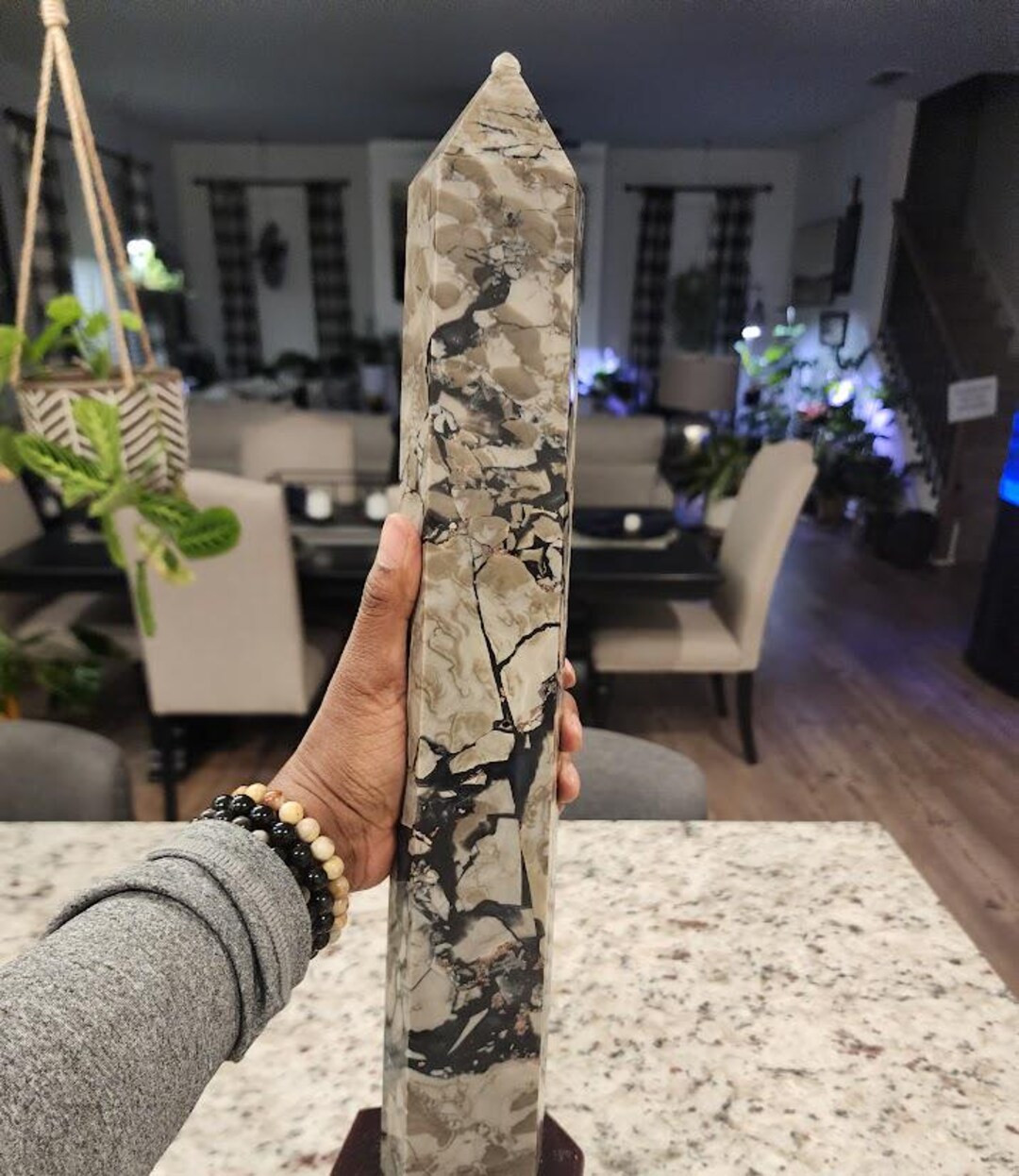 Large Beautiful VOLCANO AGATE Tower With Stunning UV Over 6 Lbs. / Uv ...