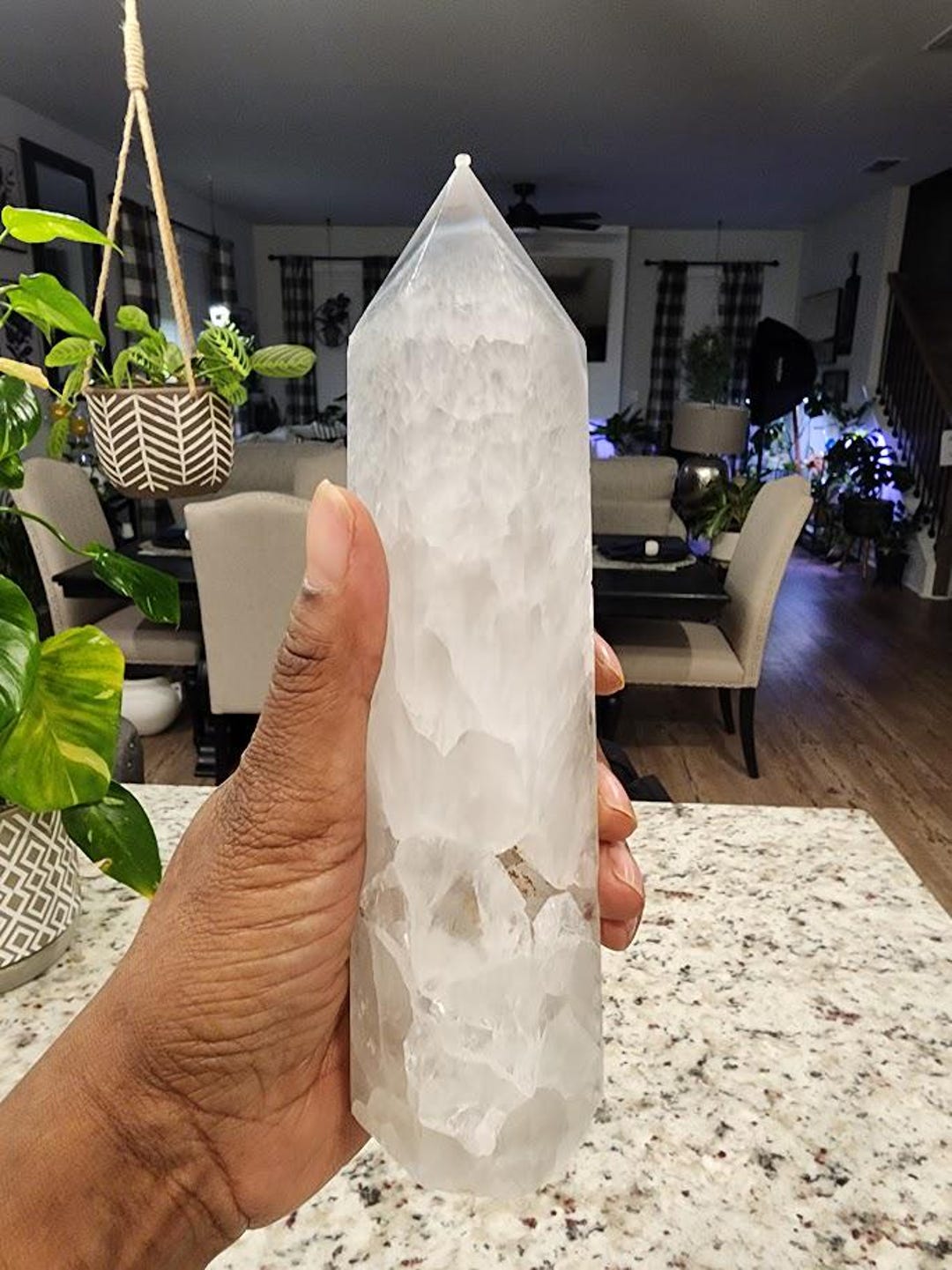 Beautiful Large VOLCANO AGATE Crystal Quartz Tower / Uv Reactive ...