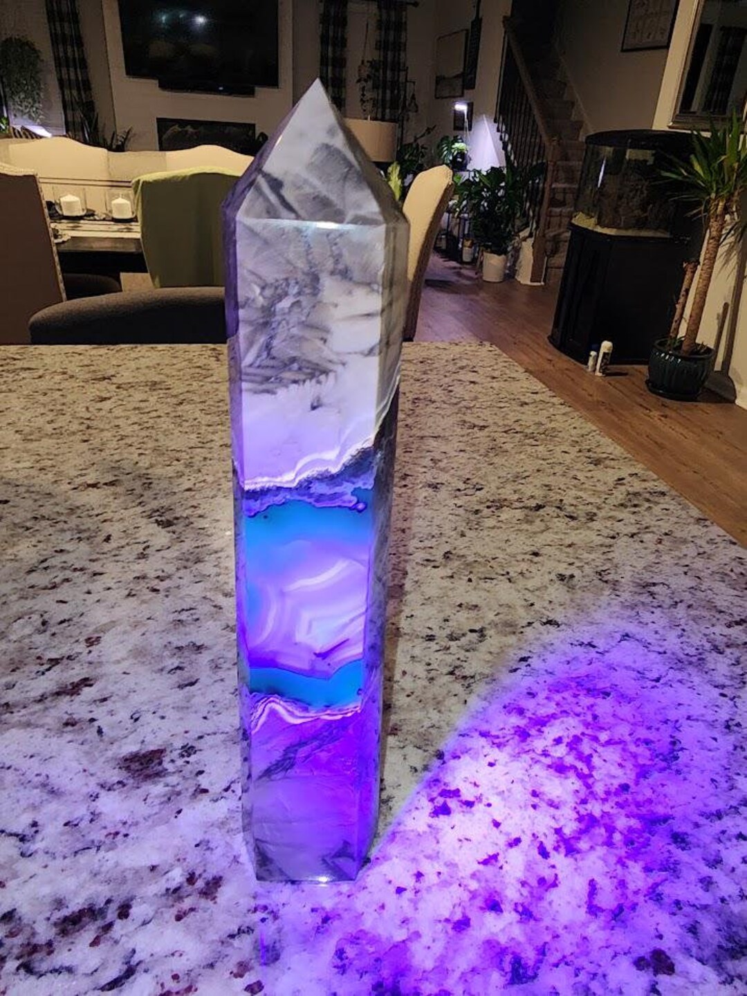 LARGE VOLCANO AGATE Tower / Uv Reactive / Crystals / Chakra Stones ...