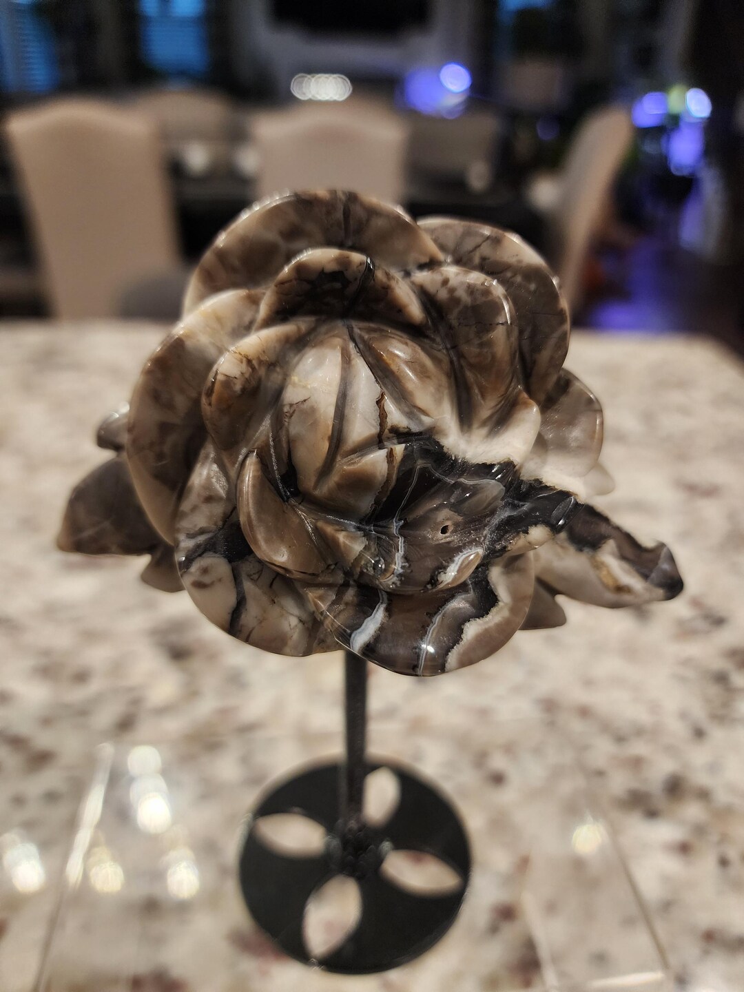 Stunning Large VOLCANO AGATE Flower With Stunning UV / Volcano Agate ...