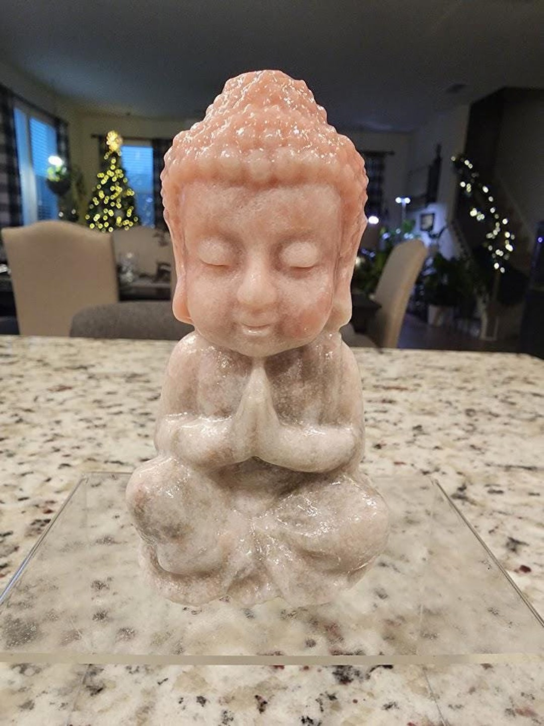 AAA Pink Opal Buddha With Small Rose Quartz Buddha Set/ Buddha ...