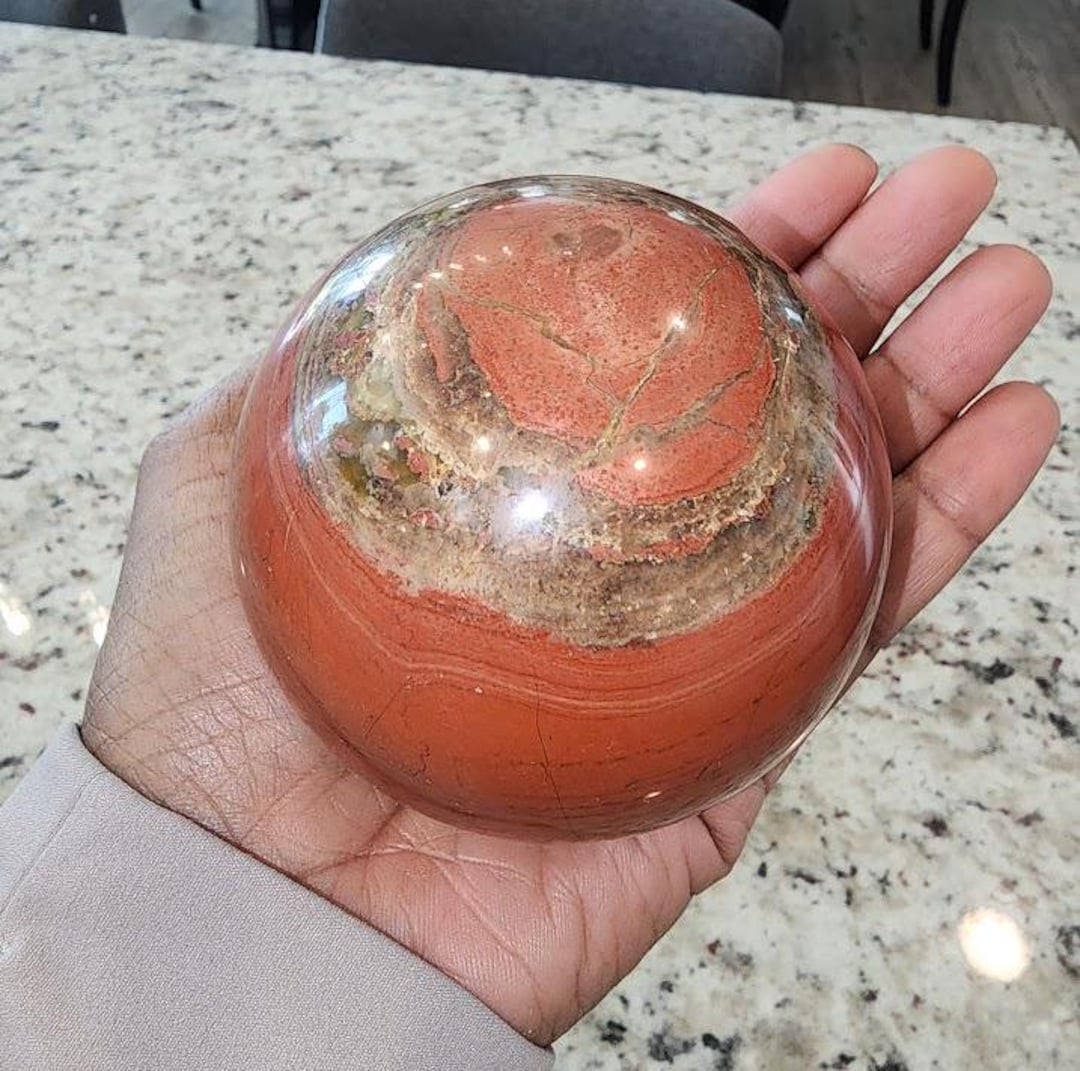 AAA Large Red Jasper Sphere / Red Jasper / Chakra / Chakra Stones ...