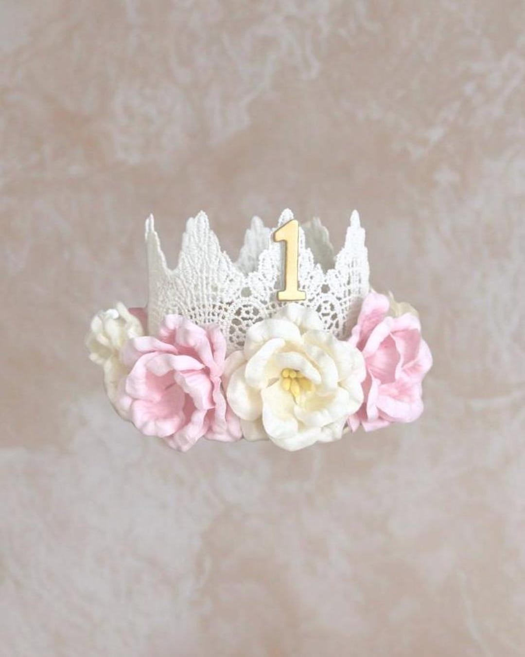 CUSTOM Kids BIRTHDAY HEADBAND Crown, Kids Floral Birthday Crown, Year's ...